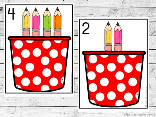 Pencil Counting Mats - Simple Living. Creative Learning