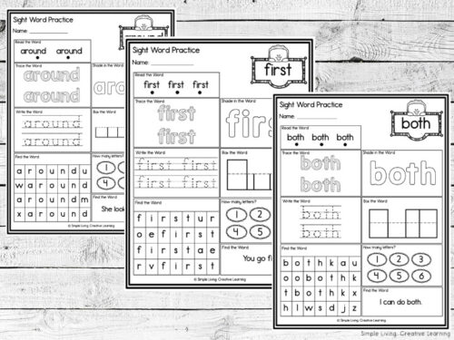 Second Grade Sight Word Printables - Simple Living. Creative Learning