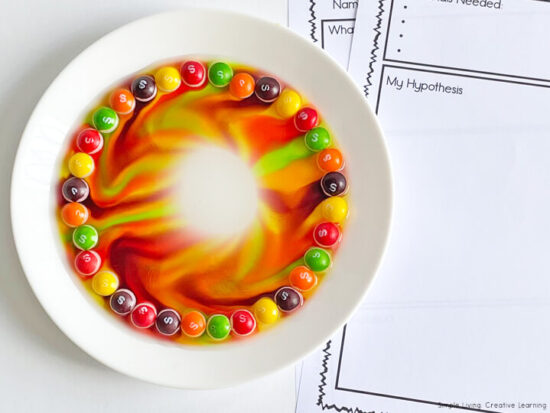 Skittles Rainbow Experiment - Simple Living. Creative Learning