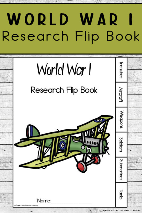 World War 1 Research Flip Book - Simple Living. Creative Learning