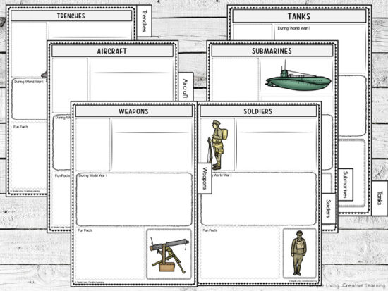 World War 1 Research Flip Book - Simple Living. Creative Learning
