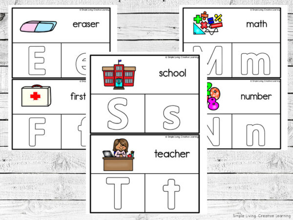 Back to School Alphabet Puzzles - Simple Living. Creative Learning