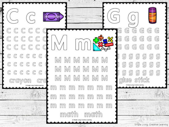 Back to School Alphabet Worksheets - Simple Living. Creative Learning