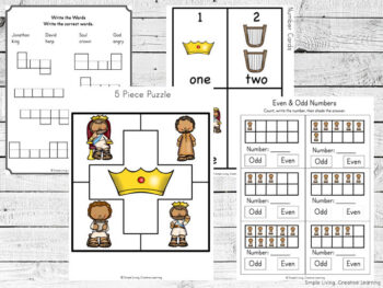 King Saul and David Printables - Simple Living. Creative Learning