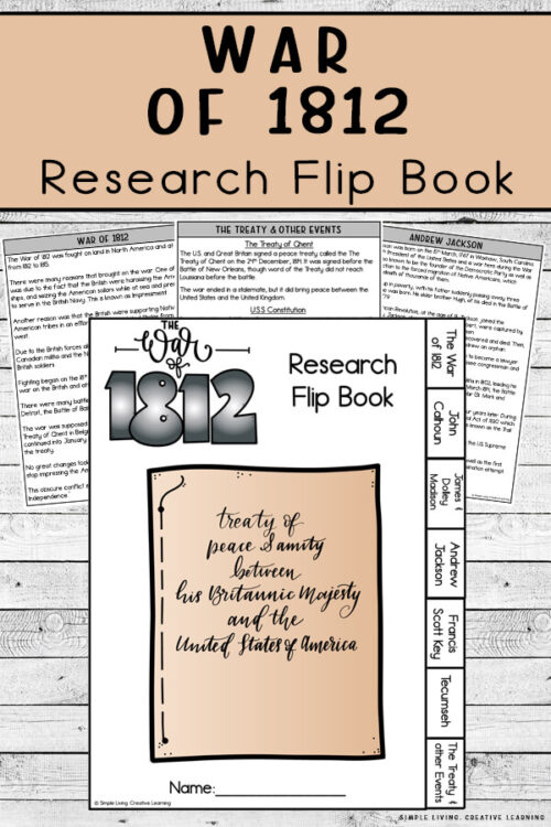 War of 1812 Flip Book - Simple Living. Creative Learning