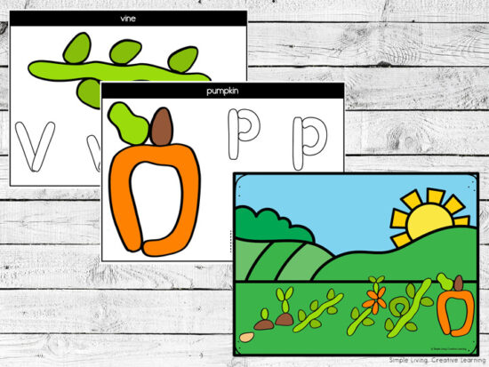 Pumpkin Life Cycle Playdough Mats - Simple Living. Creative Learning