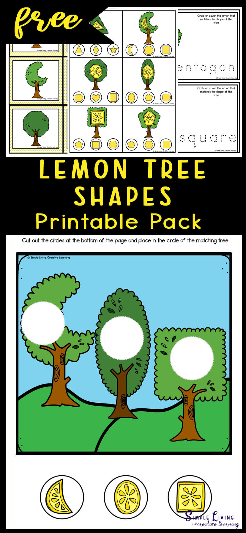Lemon Tree Shapes Pack - Simple Living. Creative Learning