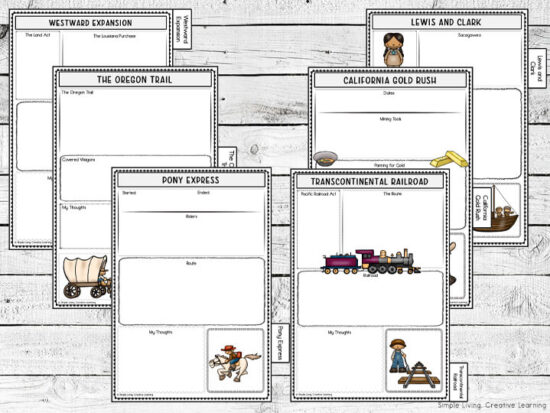 Westward Expansion Flip Book - Simple Living. Creative Learning