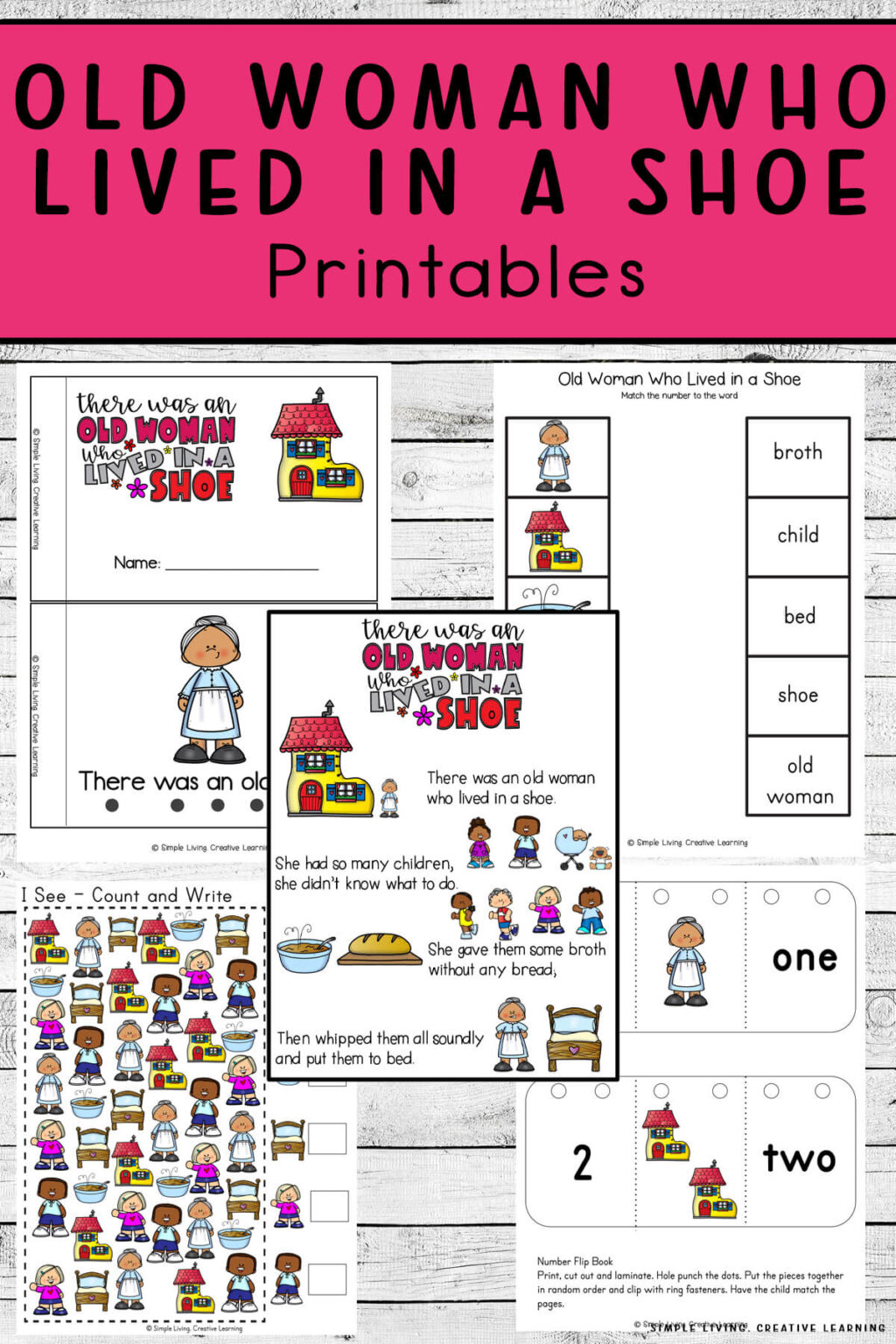 Old Woman Who Lived in a Shoe Printables - Simple Living. Creative Learning
