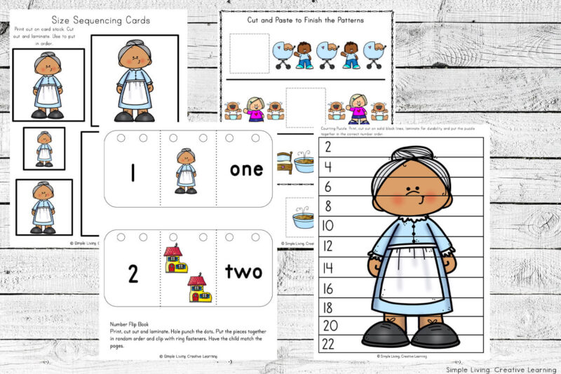 Old Woman Who Lived in a Shoe Printables - Simple Living. Creative Learning