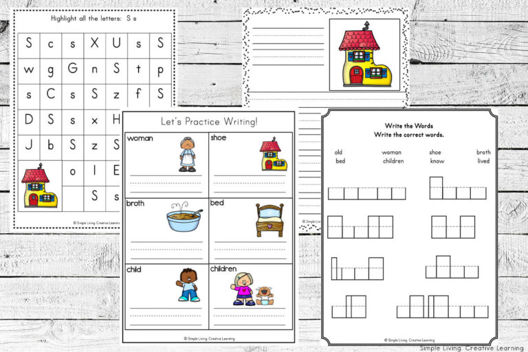 Old Woman Who Lived in a Shoe Printables - Simple Living. Creative Learning