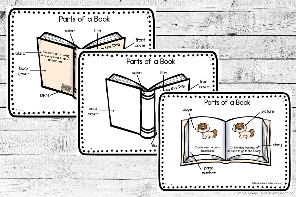 Parts Of A Book Printables Simple Living Creative Learning Parts Of A Book Printables Simple Living Creative Learning