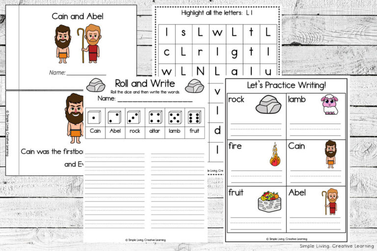 Cain and Abel Printables - Simple Living. Creative Learning