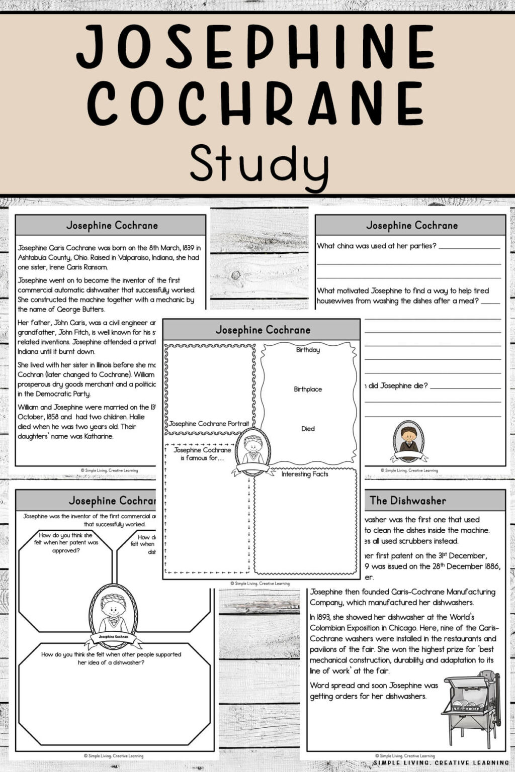 Josephine Cochrane Study - Simple Living. Creative Learning
