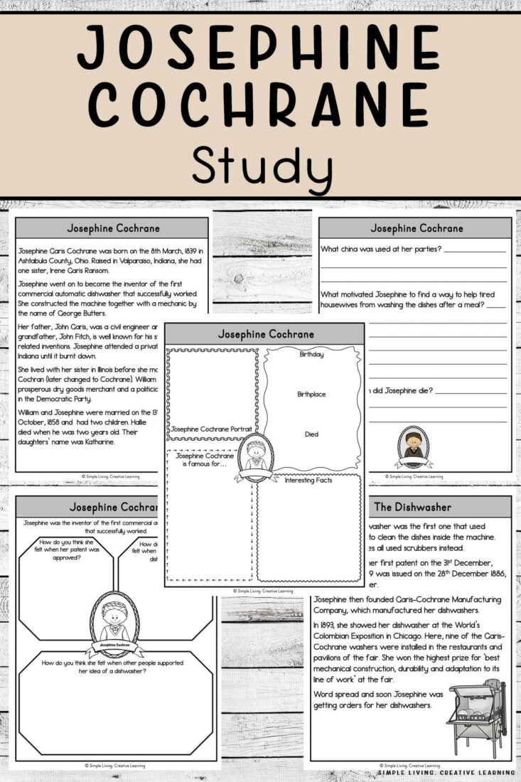 Josephine Cochrane Study - Simple Living. Creative Learning