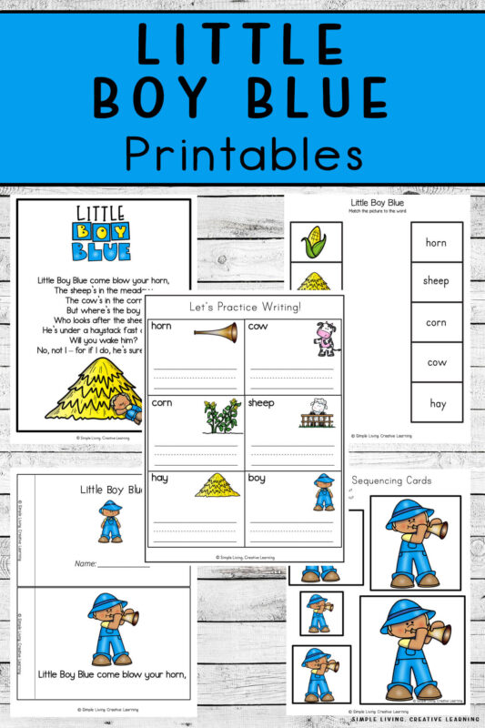 Little Boy Blue Printables - Simple Living. Creative Learning