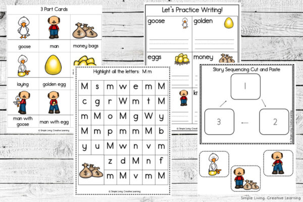 Aesop’s Fables Printables: The Goose Who Laid Golden Eggs Printables ...