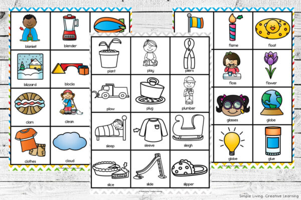 L Blends Bingo - Simple Living. Creative Learning