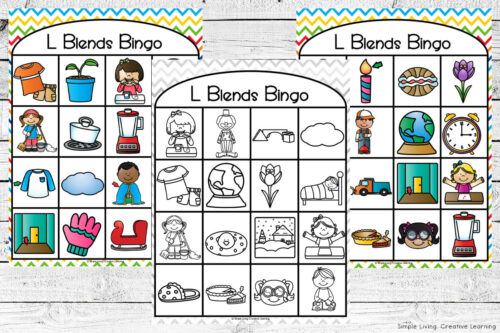 L Blends Bingo - Simple Living. Creative Learning