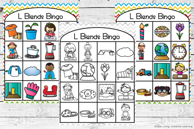 L Blends Bingo - Simple Living. Creative Learning