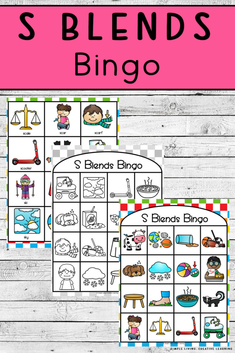 S Blends Bingo - Simple Living. Creative Learning