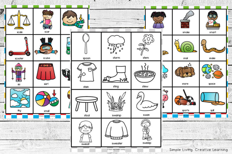 S Blends Bingo - Simple Living. Creative Learning