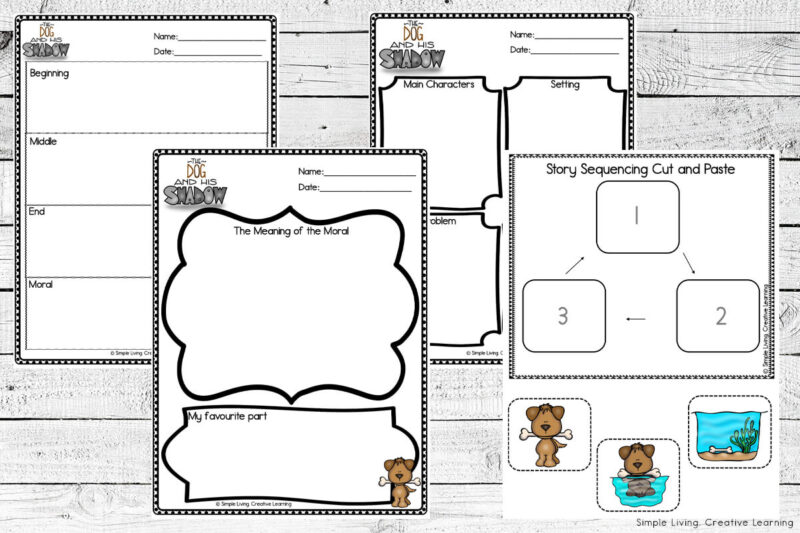 Aesop's Fables Printables: The Dog and His Shadow - Simple Living ...