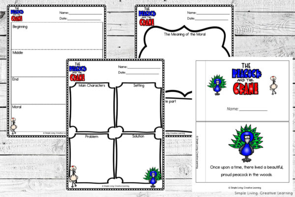 Aesop's Fables Printables: The Peacock and the Crane - Simple Living ...