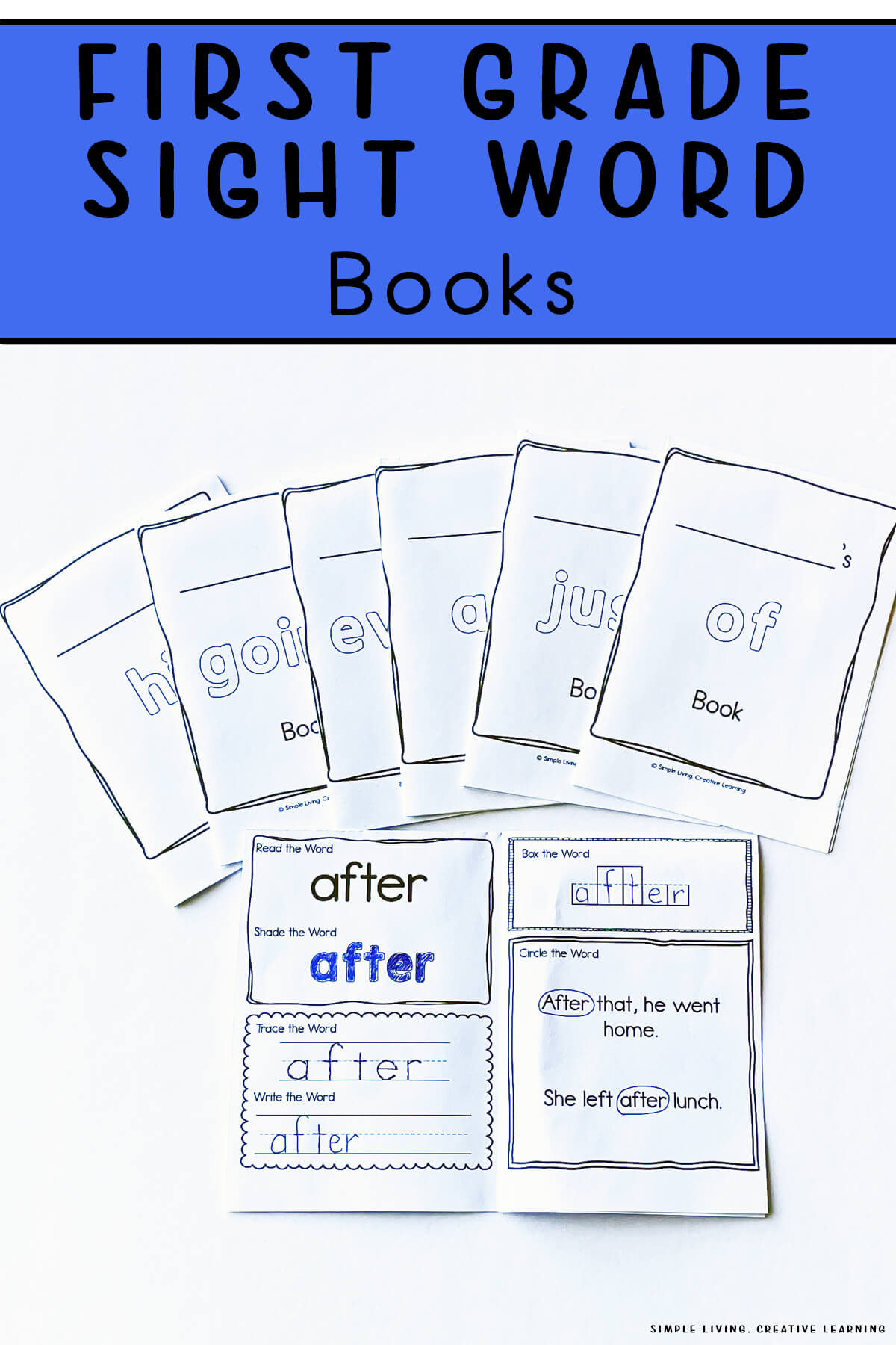 First Grade Sight Words Books Simple Living Creative Learning