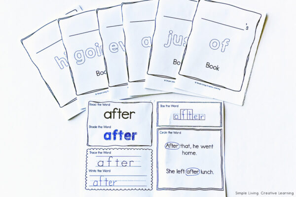 First Grade Sight Words Books - Simple Living. Creative Learning