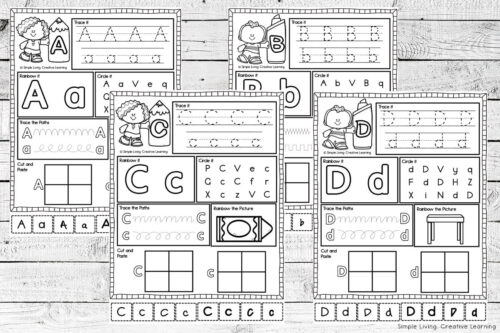 School Themed Alphabet Worksheets - Simple Living. Creative Learning