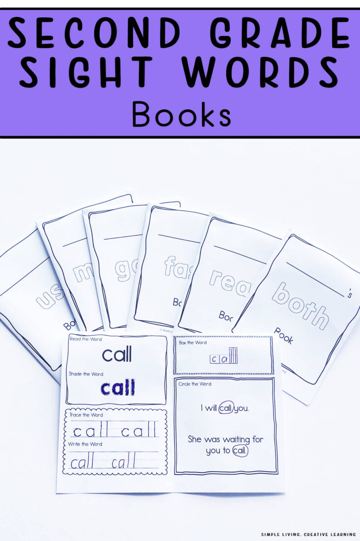 Second Grade Sight Words Books - Simple Living. Creative Learning