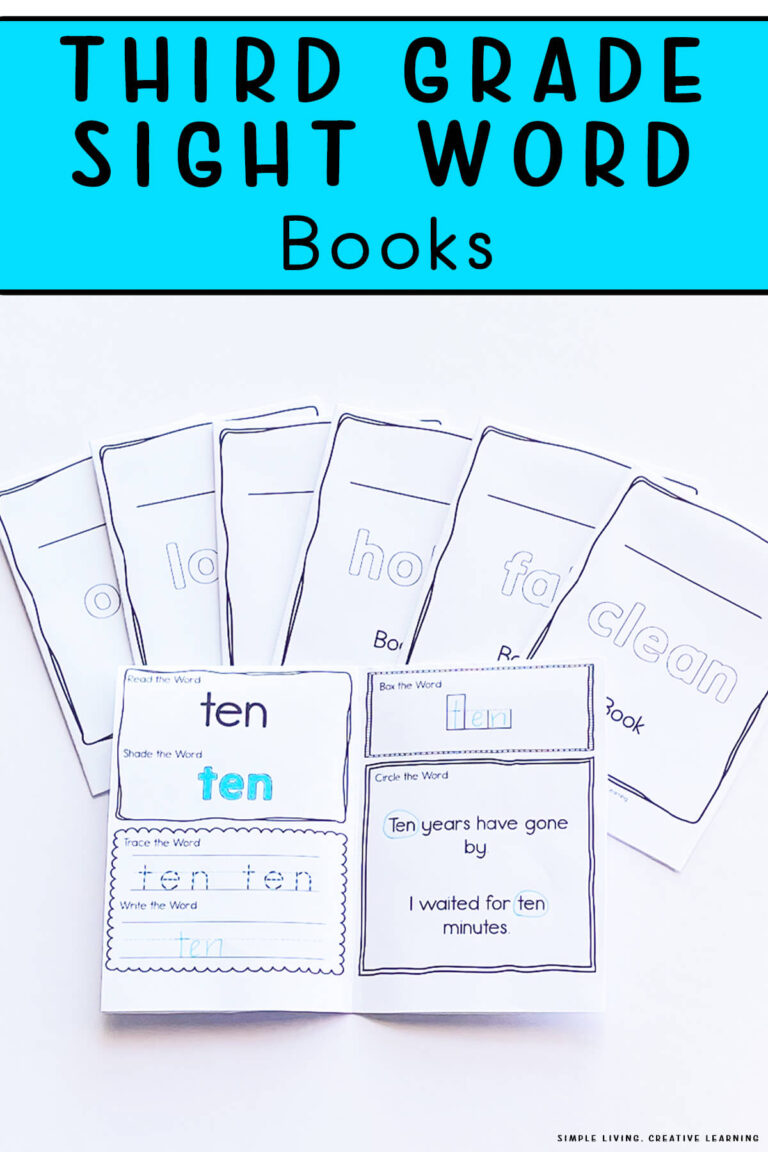 Third Grade Sight Words Books - Simple Living. Creative Learning