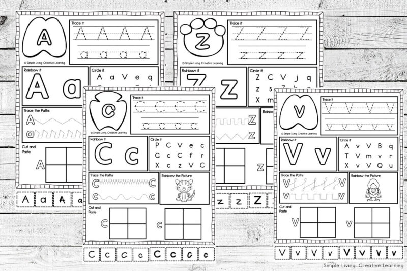 Animal Alphabet Worksheets - Simple Living. Creative Learning