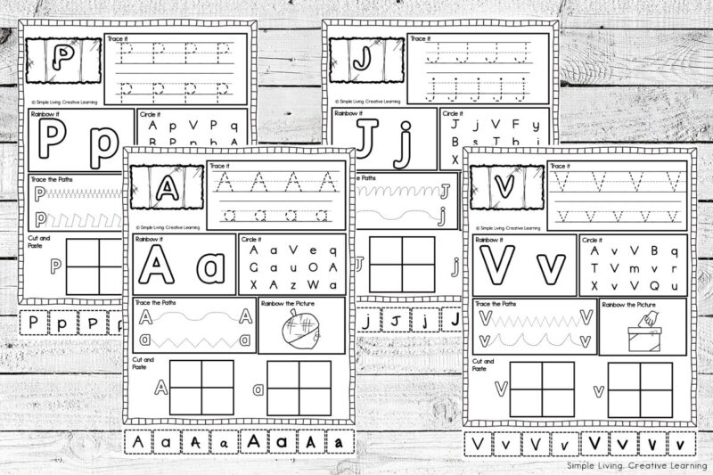 Autumn Alphabet Worksheets - Simple Living. Creative Learning