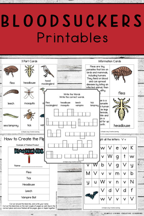 Bloodsuckers Printables - Simple Living. Creative Learning