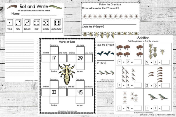 Bloodsuckers Printables - Simple Living. Creative Learning