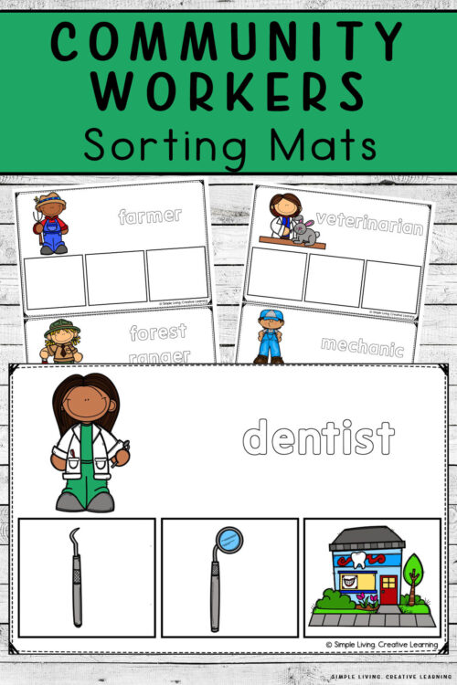 Community Workers Sorting Mats - Simple Living. Creative Learning