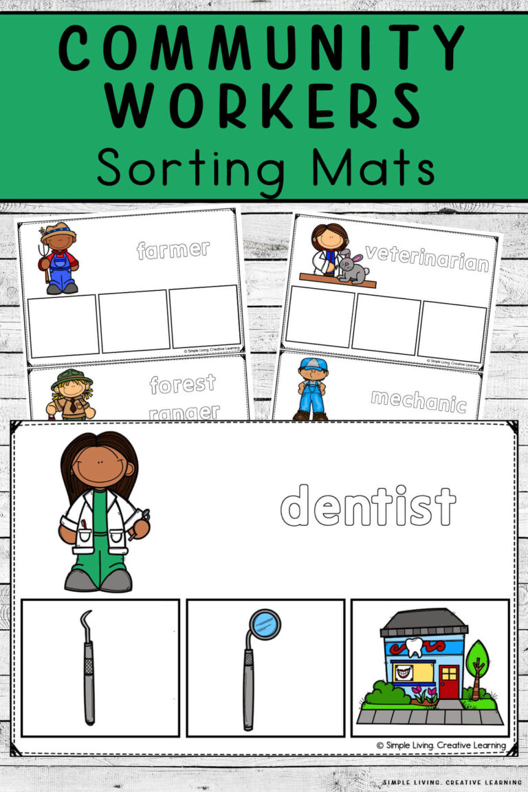 Community Workers Sorting Mats - Simple Living. Creative Learning