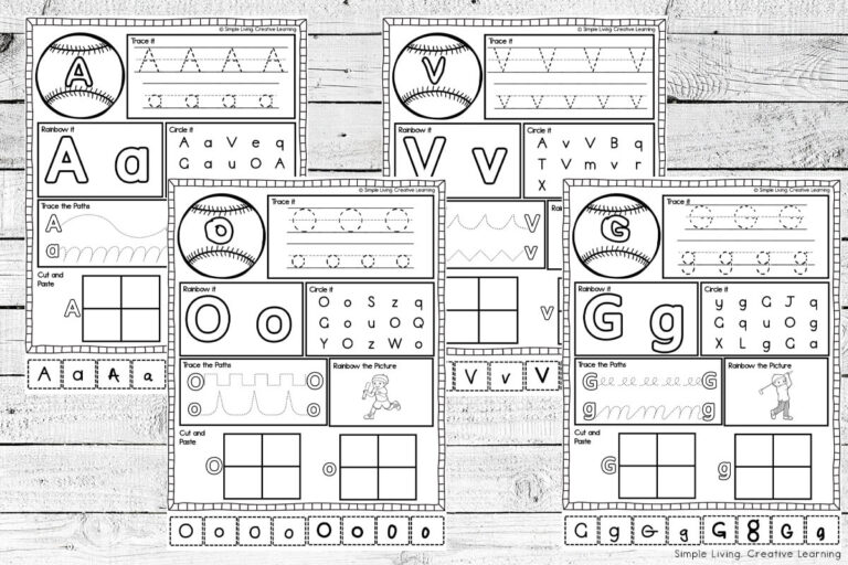 Sports Alphabet Worksheets - Simple Living. Creative Learning