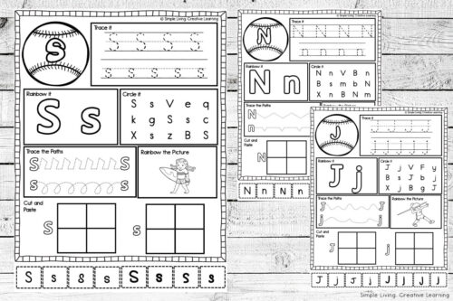 Sports Alphabet Worksheets - Simple Living. Creative Learning