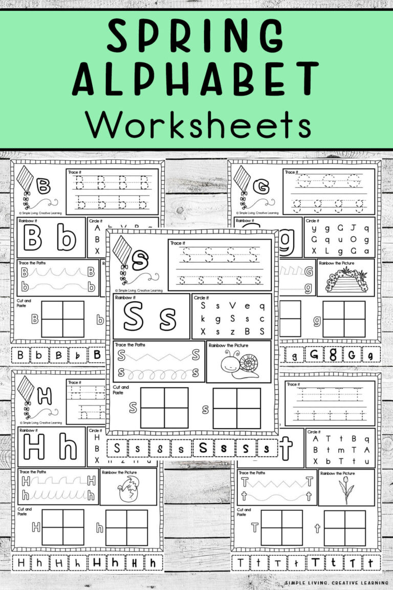 Spring Alphabet Worksheets - Simple Living. Creative Learning