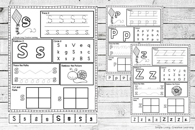 Spring Alphabet Worksheets - Simple Living. Creative Learning