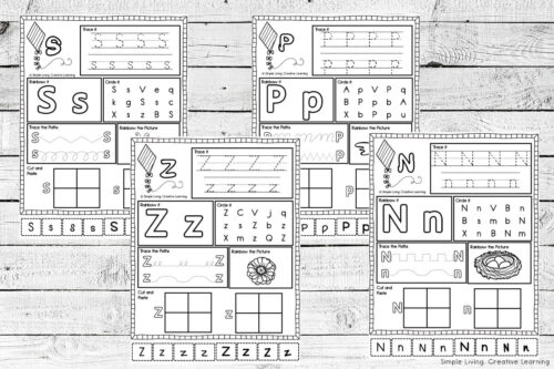 Spring Alphabet Worksheets - Simple Living. Creative Learning