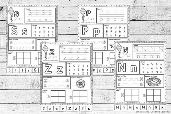 Spring Alphabet Worksheets - Simple Living. Creative Learning