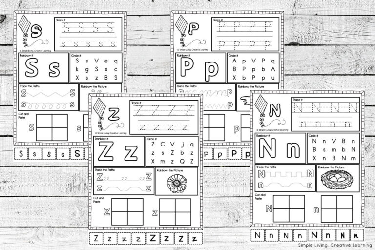 Spring Alphabet Worksheets - Simple Living. Creative Learning