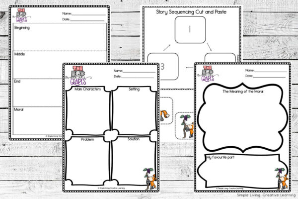 Aesop's Fables: The Fox and the Grapes Printables - Simple Living ...