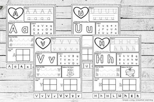 Valentines Alphabet Worksheets - Simple Living. Creative Learning
