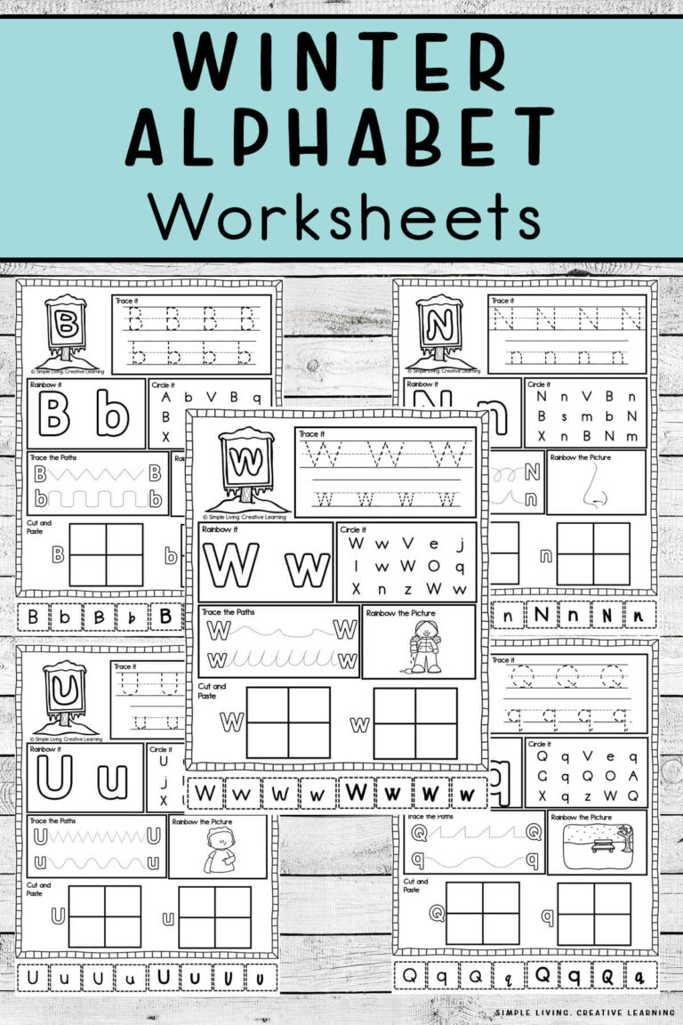 Winter Alphabet Worksheets - Simple Living. Creative Learning