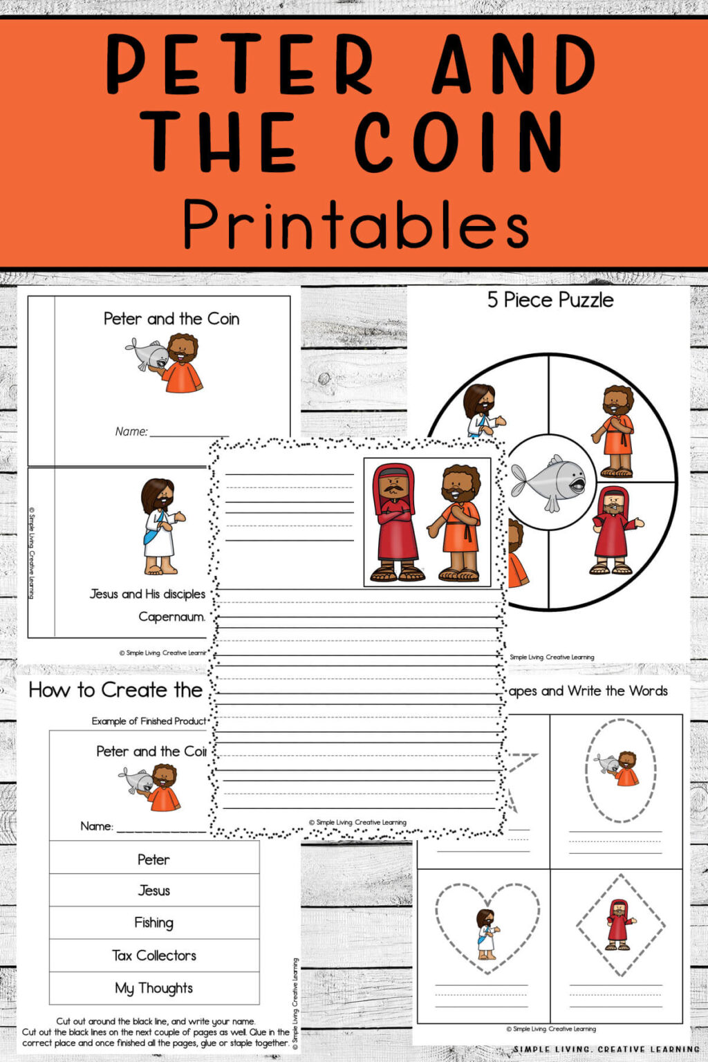 Peter and the Coin Printables - Simple Living. Creative Learning